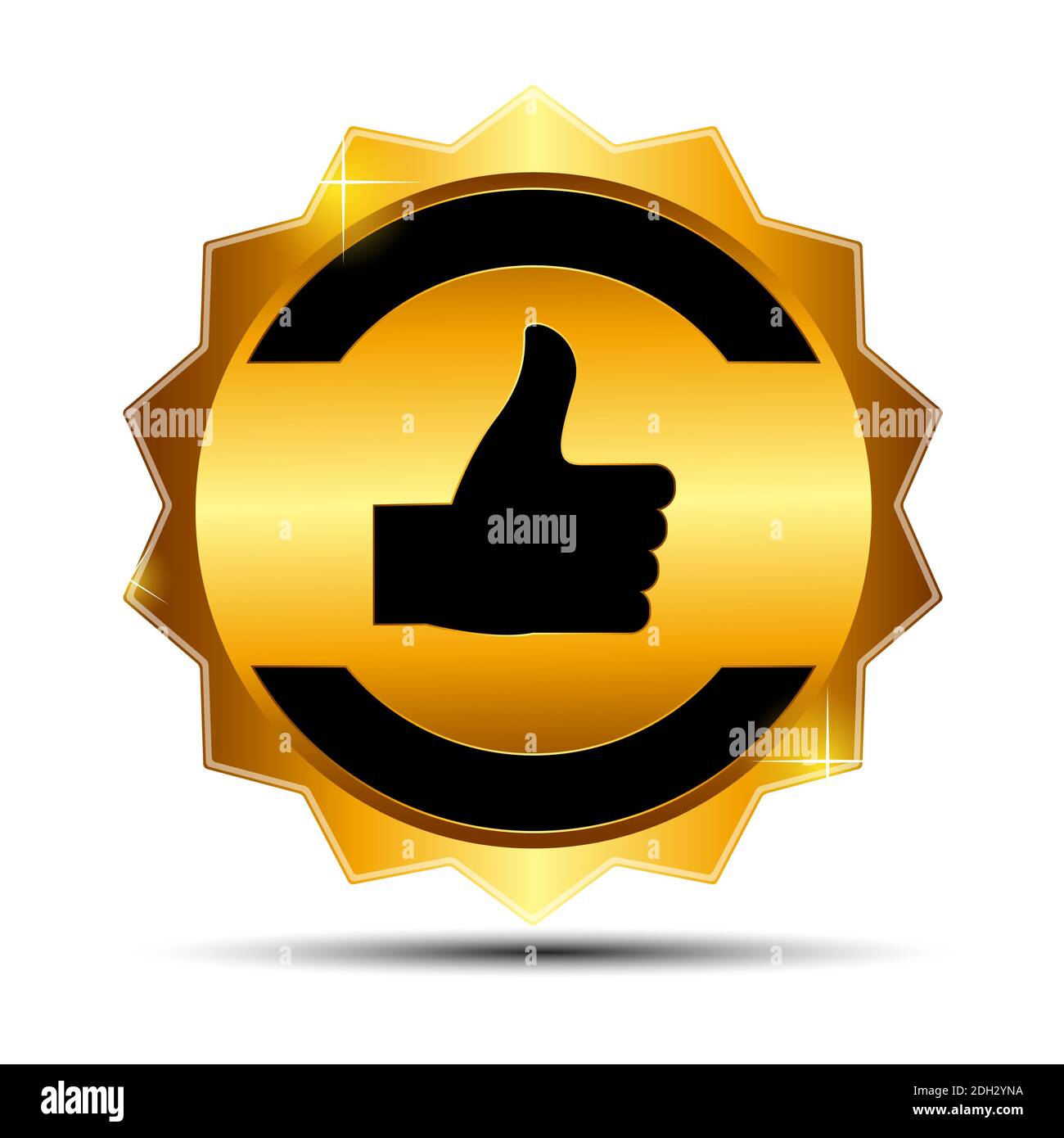 Gold Label Sign Template Illustration Stock Photo - Alamy