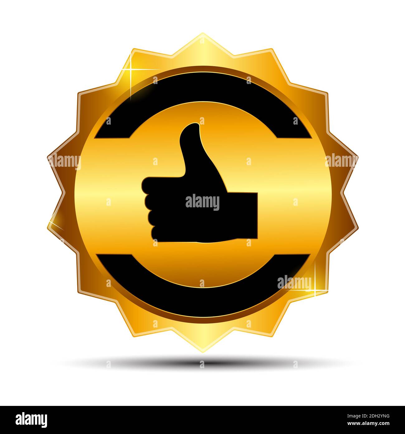 Gold Label Sign Template Illustration Stock Photo - Alamy