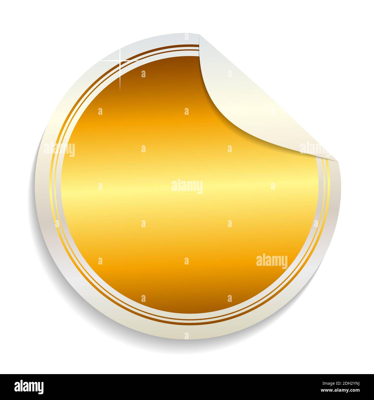 Gold Label Sign Template Illustration Stock Photo - Alamy