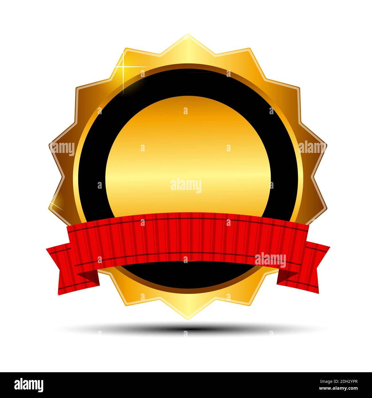 Gold Label Sign Template Illustration Stock Photo - Alamy