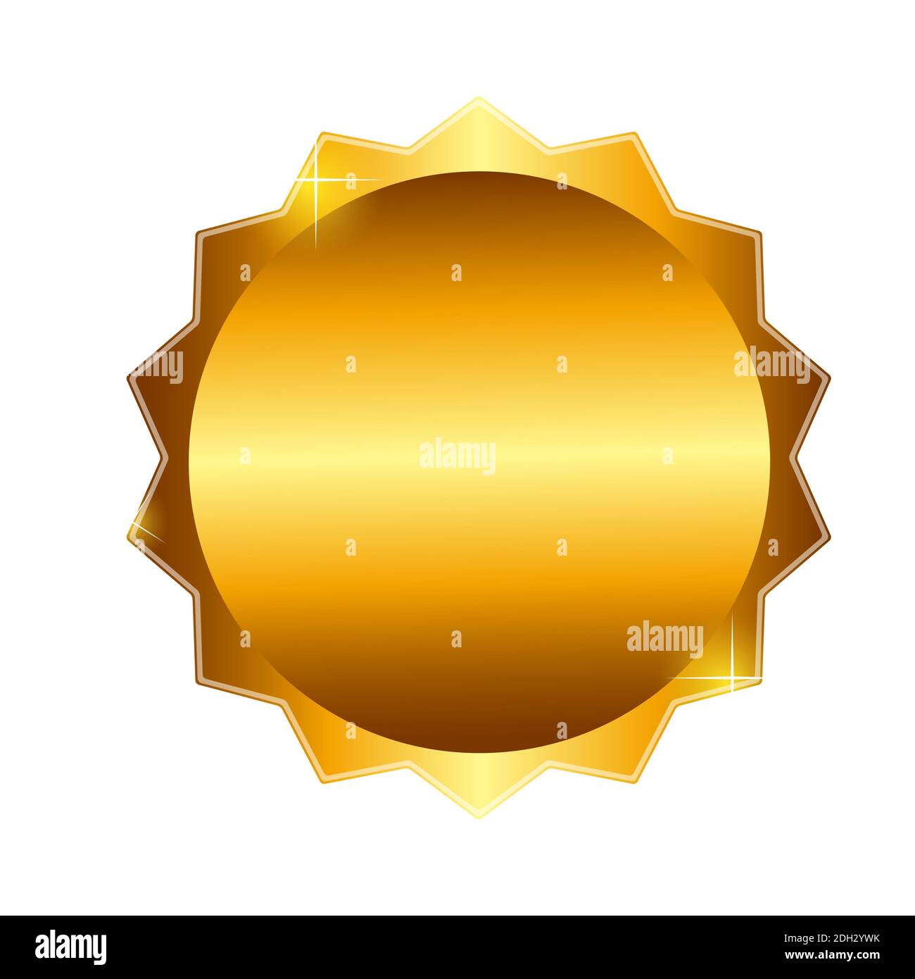 Gold Label Sign Template Illustration Stock Photo - Alamy