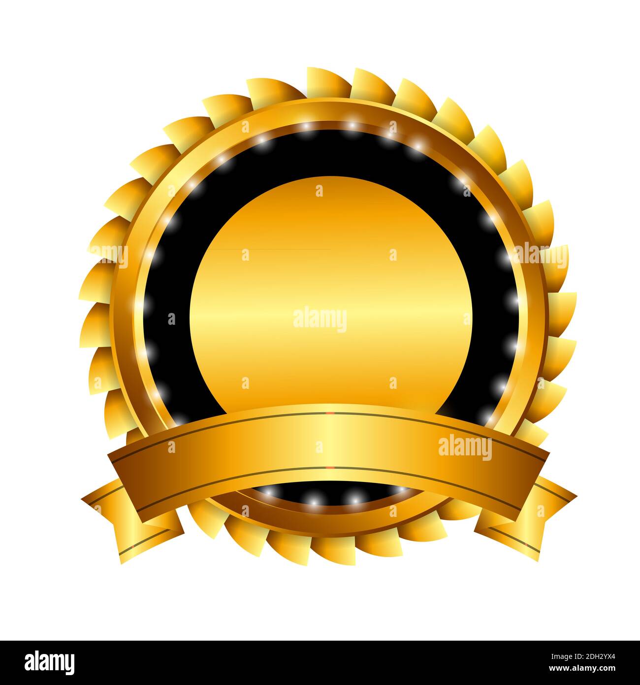 Gold Label Sign Template Illustration Stock Photo - Alamy