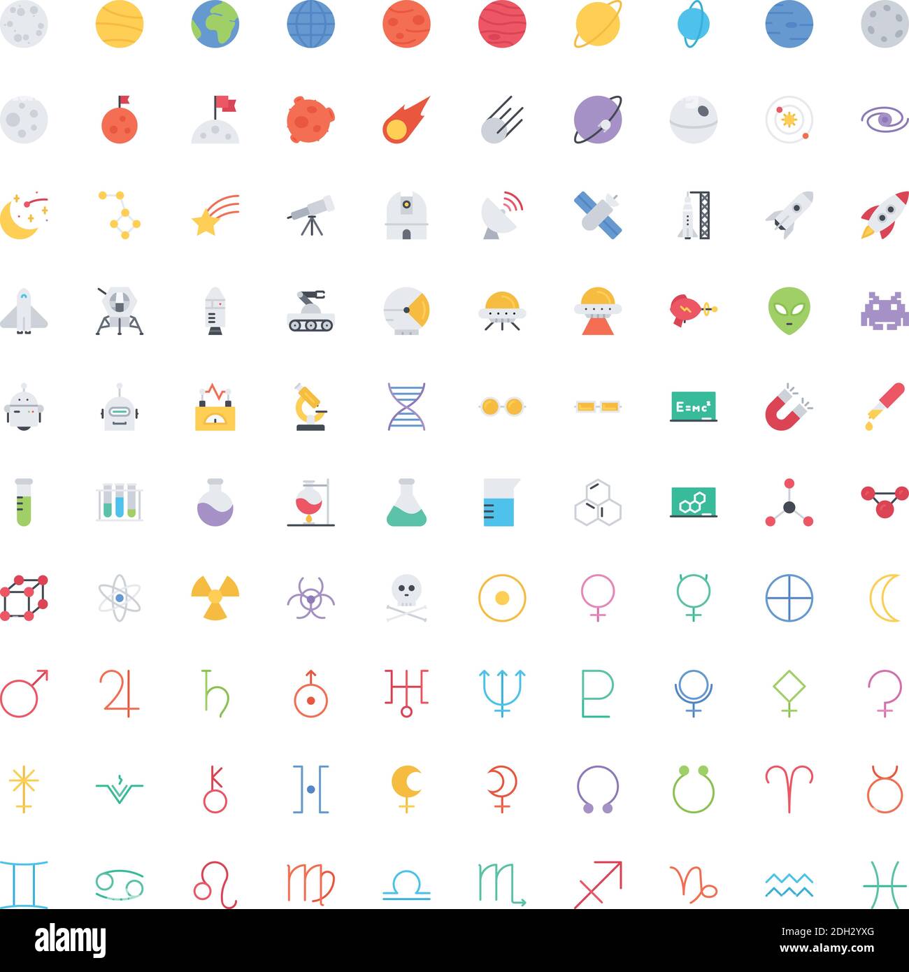 the space & science pack Stock Vector Image & Art - Alamy