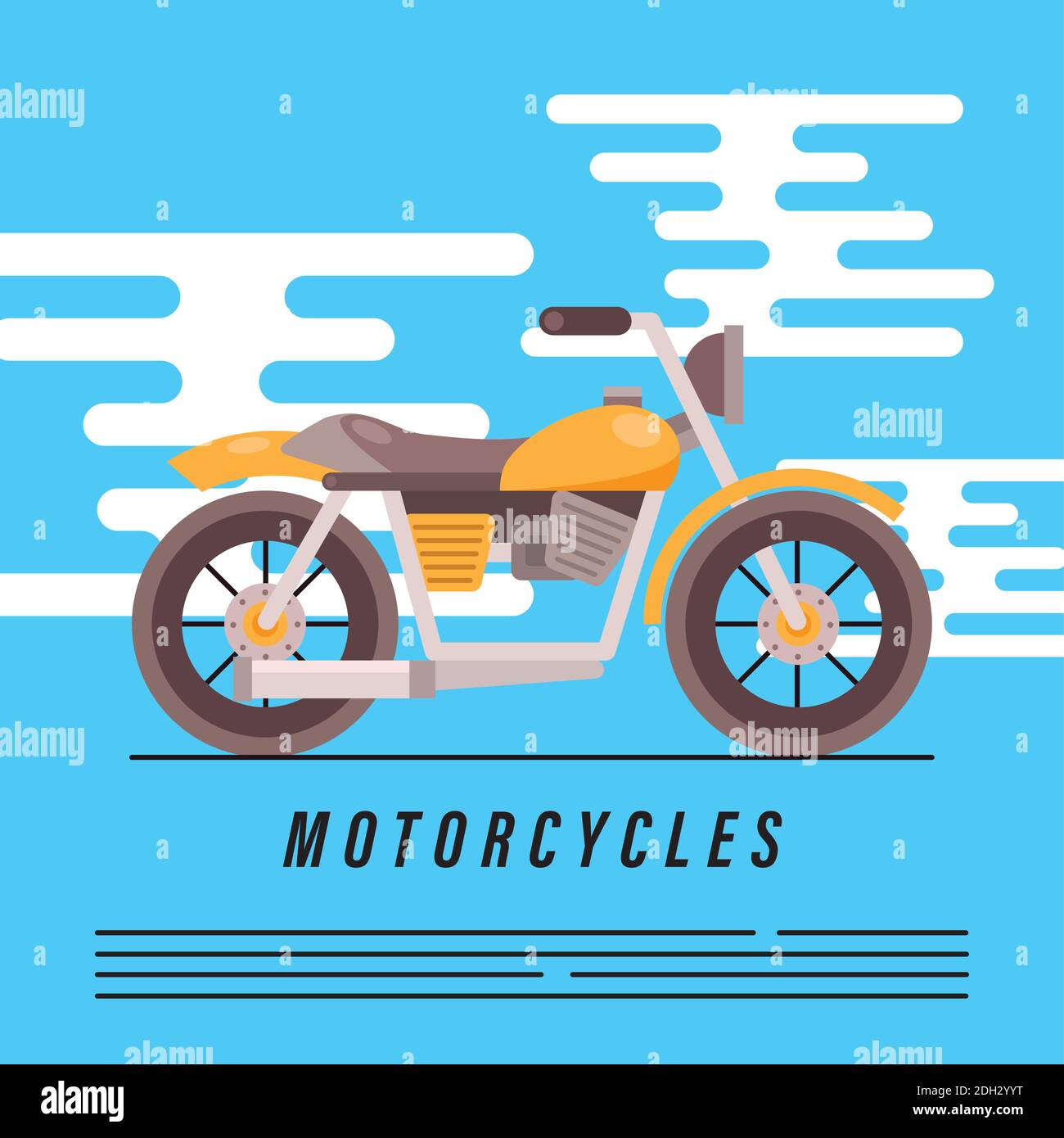 scrambler motorbike old style vehicle with lettering vector ...