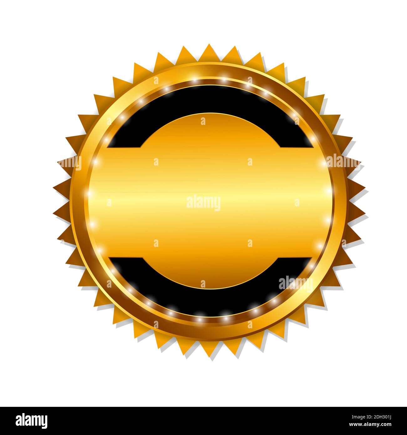 Gold Label Sign Template Illustration Stock Photo - Alamy