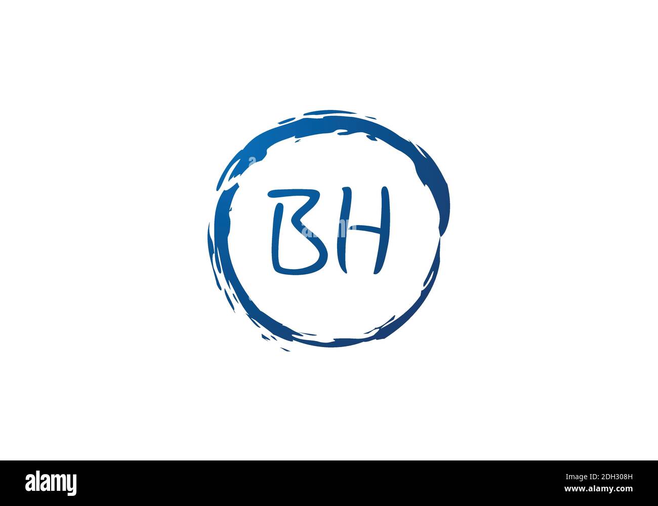 Initial Monogram Letter B H Logo Design Vector Template. Graphic ...