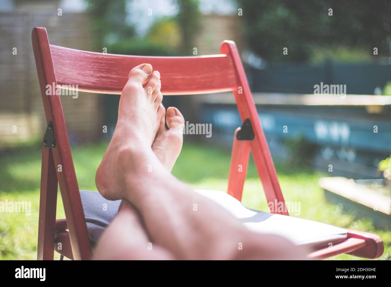 Resting feet on the balcony hi-res stock photography and images - Alamy