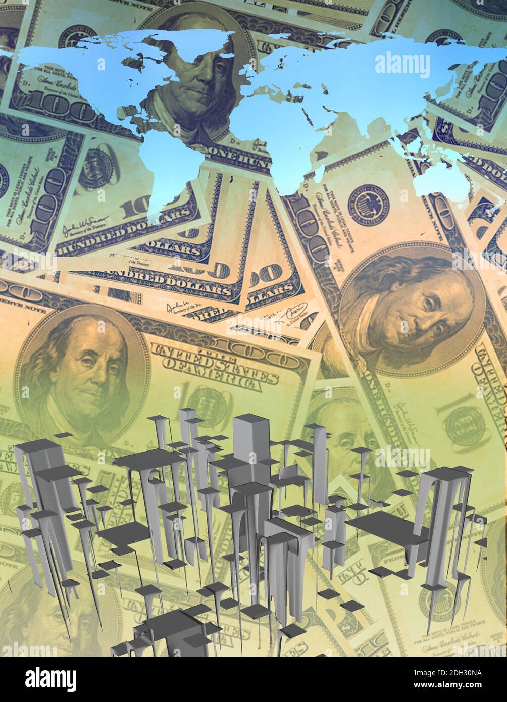 American Dollar Value Concept. 3D rendering Stock Photo - Alamy