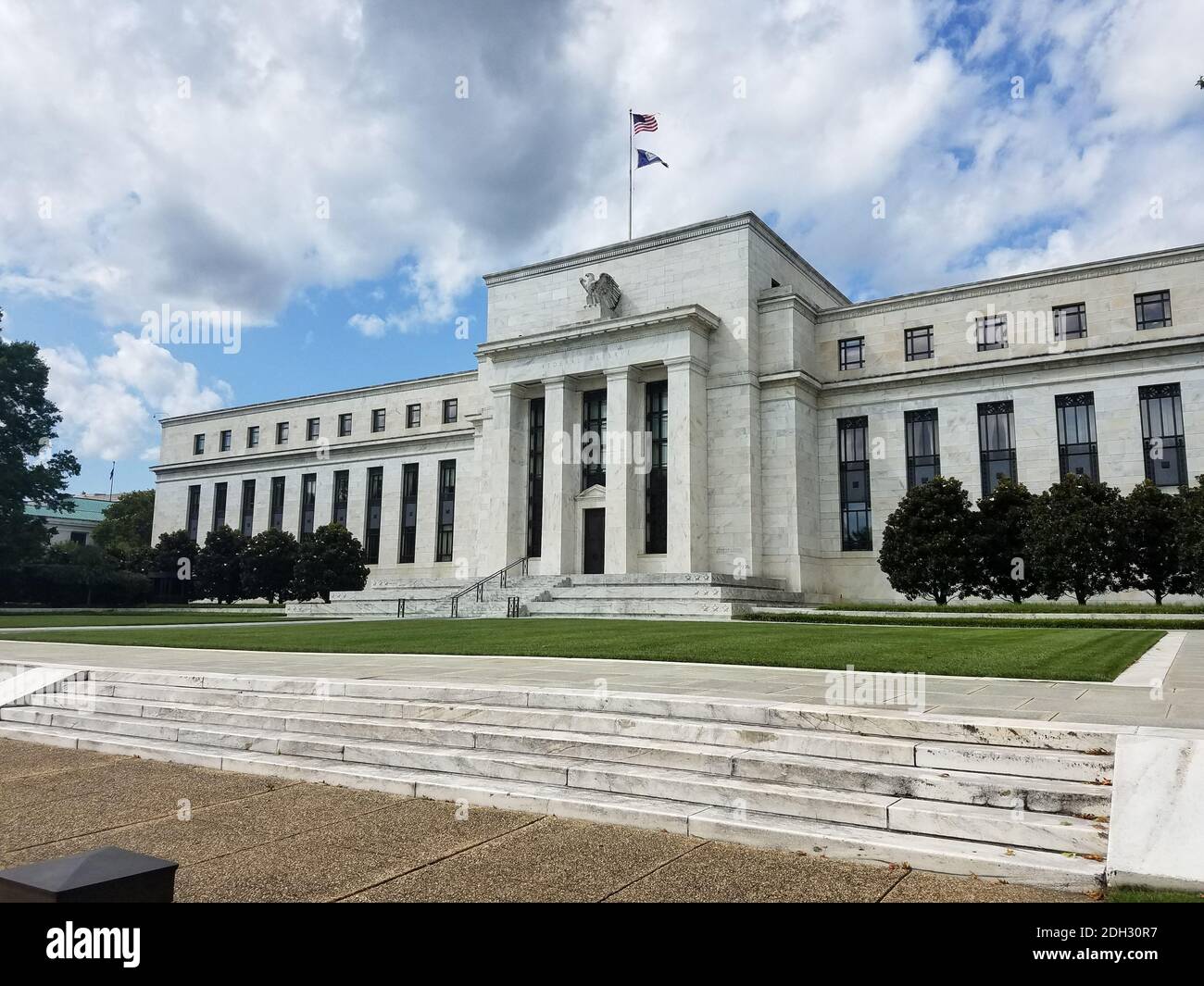 Federal Reserve Building on the Constitution Avenue in Washington DC ...