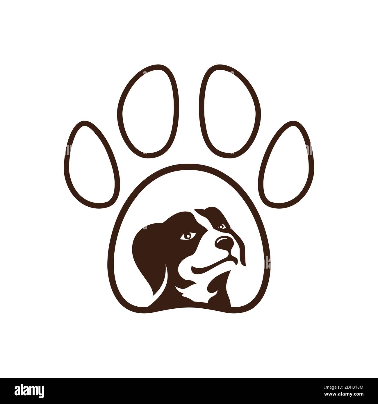 dog pets concept logo icon vector concept design Stock Vector Image ...