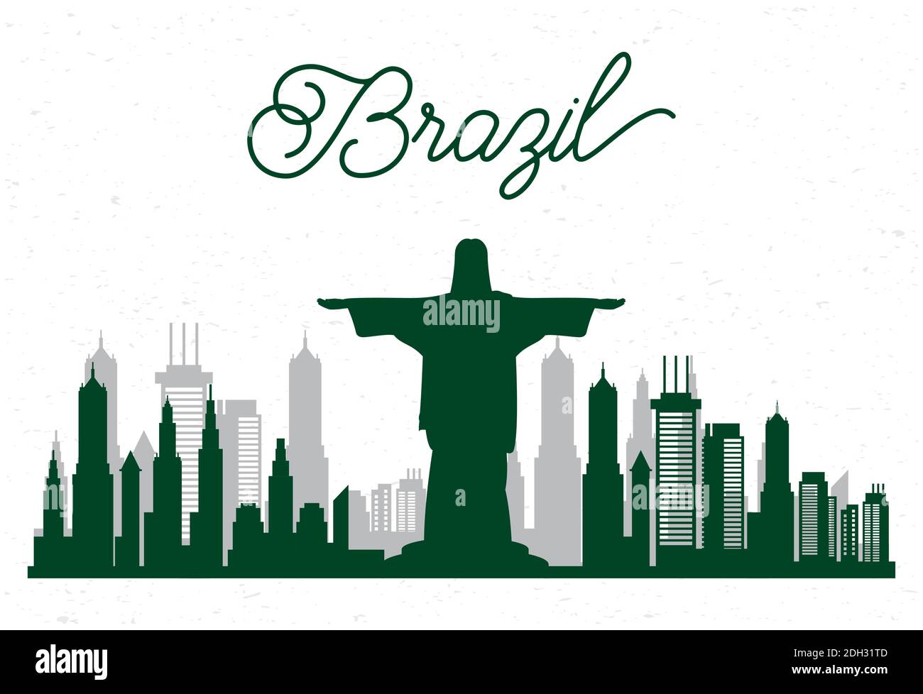 cityscape brazil skyline scene icon vector illustration design Stock ...