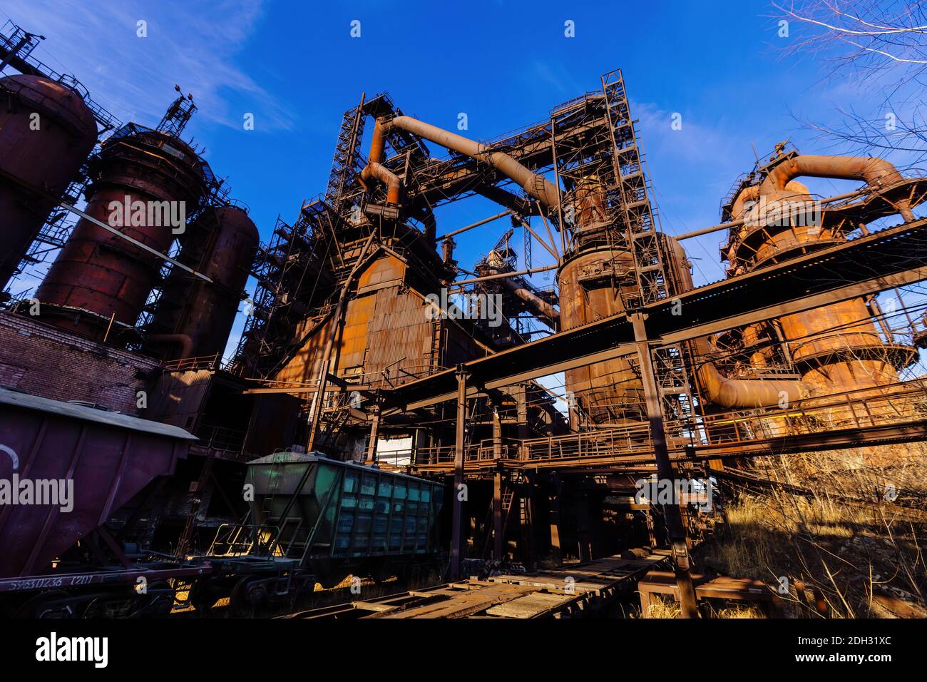 Blast furnace equipment of the metallurgical plant Stock Photo - Alamy