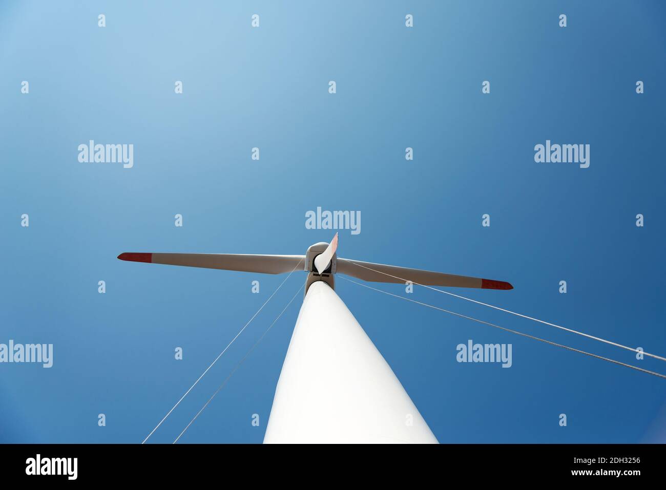 repair work on the blades of a windmill for electric power production ...