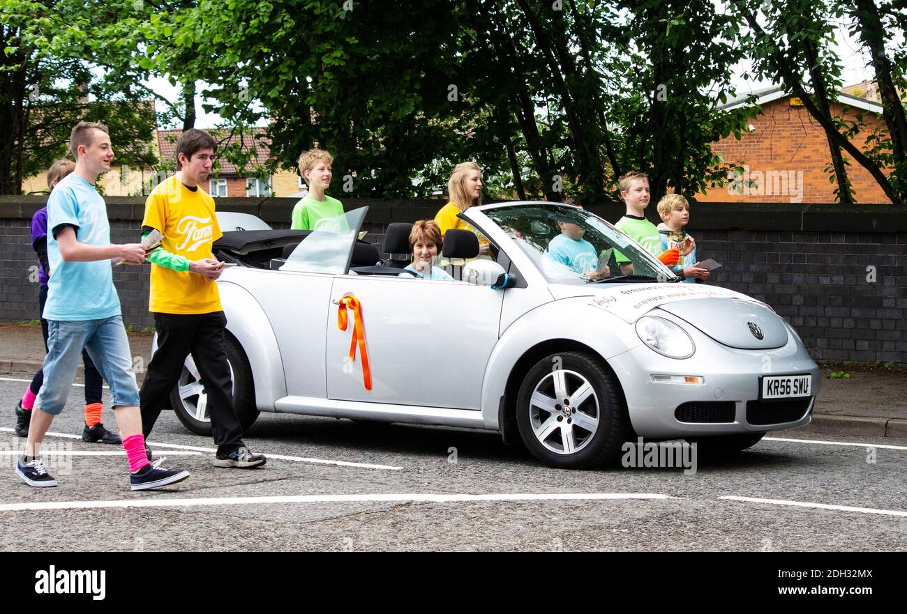 Open topped car in a carnival parade Stock Photo - Alamy