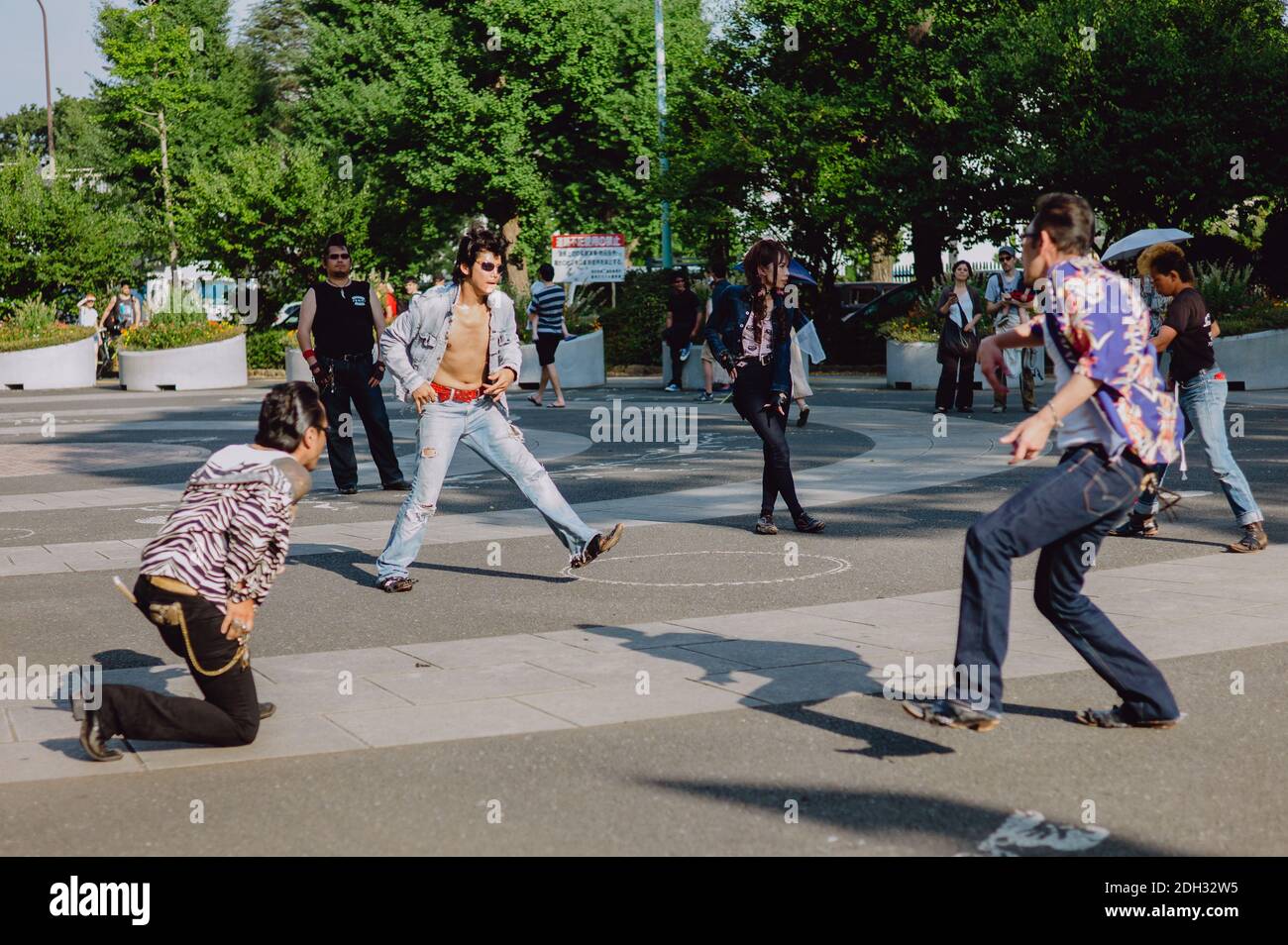 rockabilly dancers. A japanese group of rockabilly dancers meets in ...