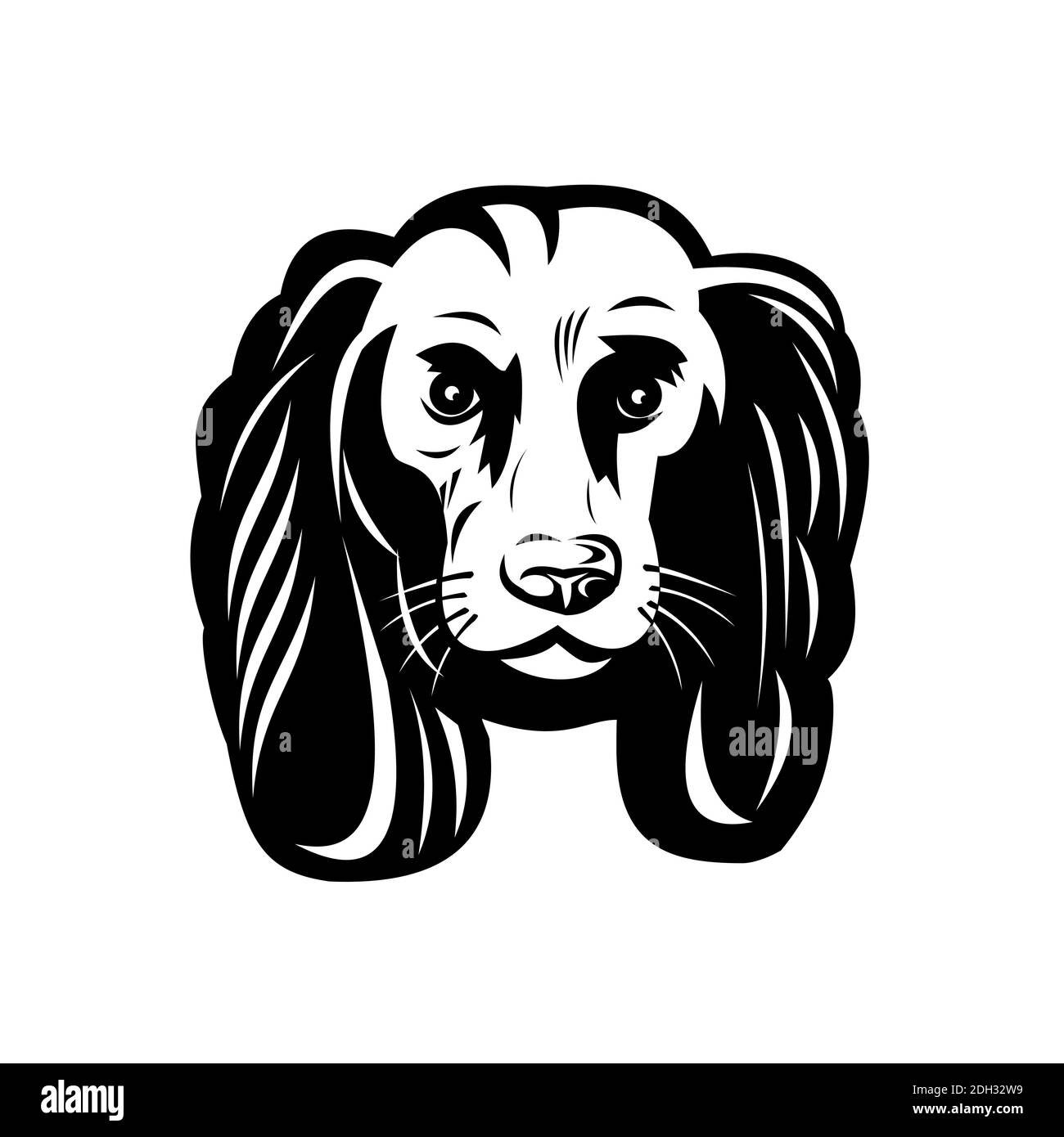 Black Cocker Black and White Stock Photos & Images - Alamy