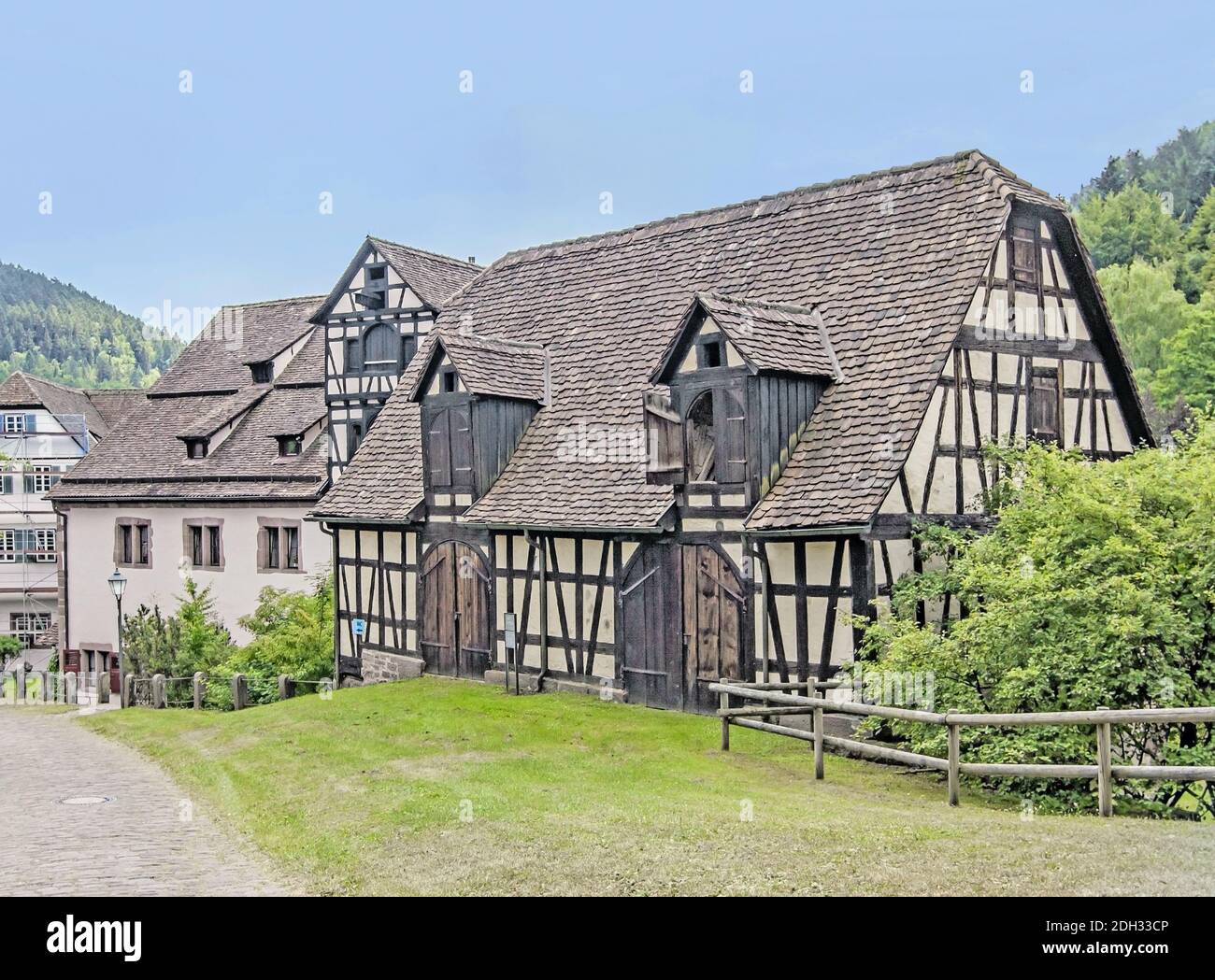 Building at the monastery of St. Peter and Paul , Hirsau, city of Calw ...