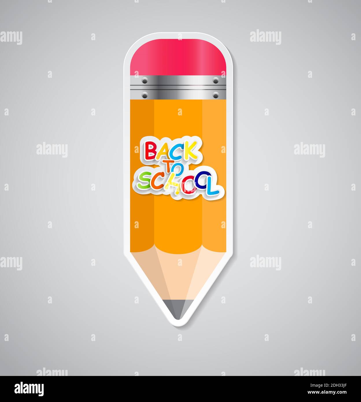 Pencil Sticker Label Illustration. Isolated Stock Photo - Alamy