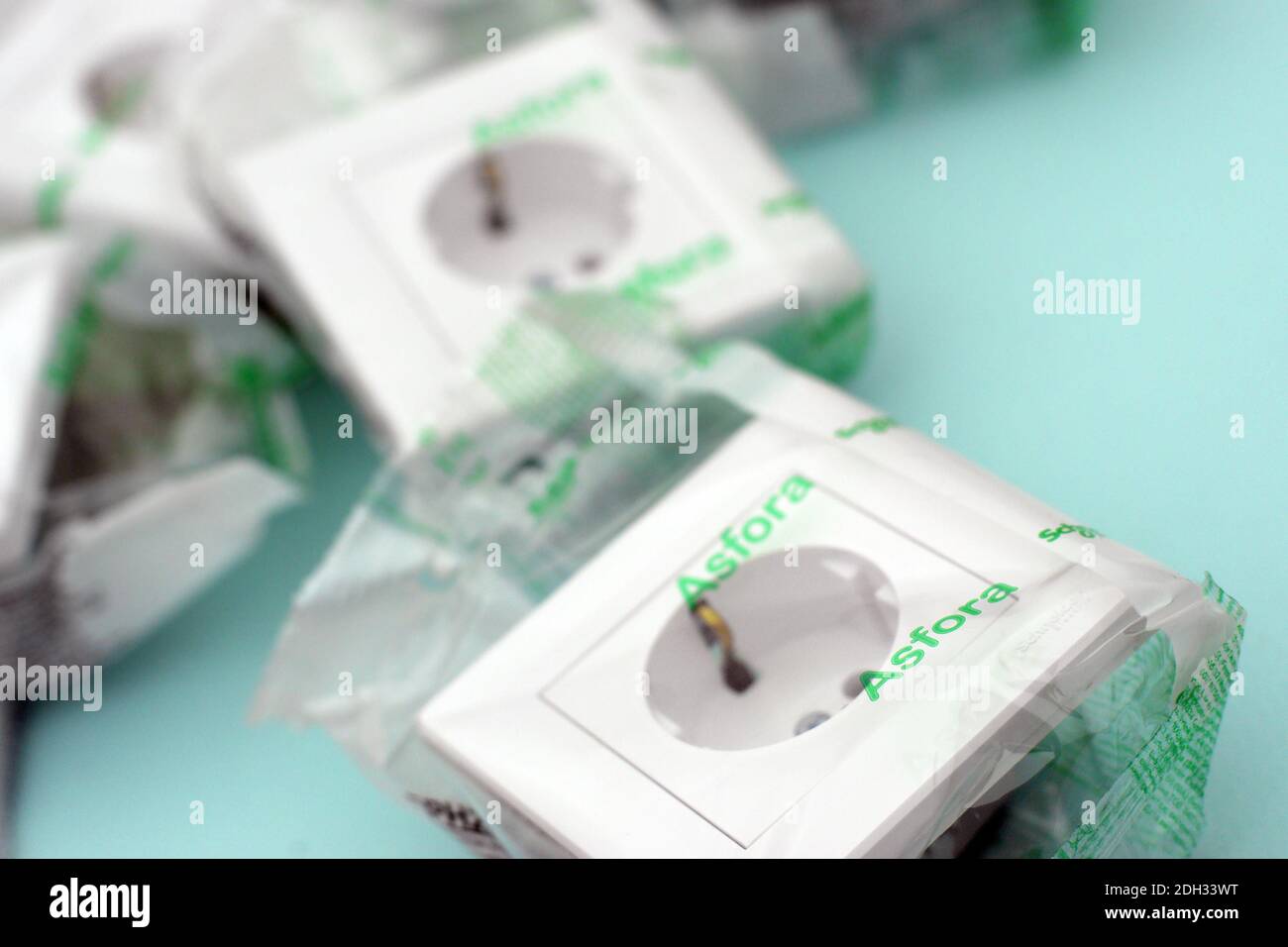 KHARKOV, UKRAINE - NOVEMBER 06, 2020: Schneider electric plastic ...