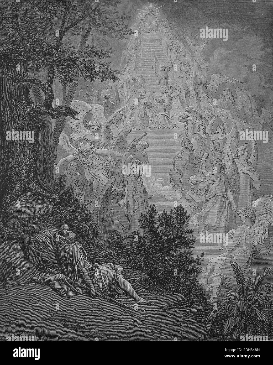 Old Testament Genesis Jacob S Dream Genesis 28 Engraving By