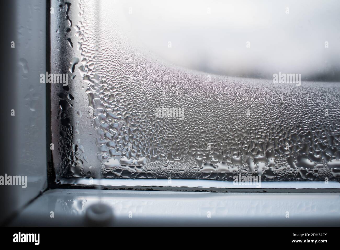 White plastic window with damp and condensation Stock Photo - Alamy