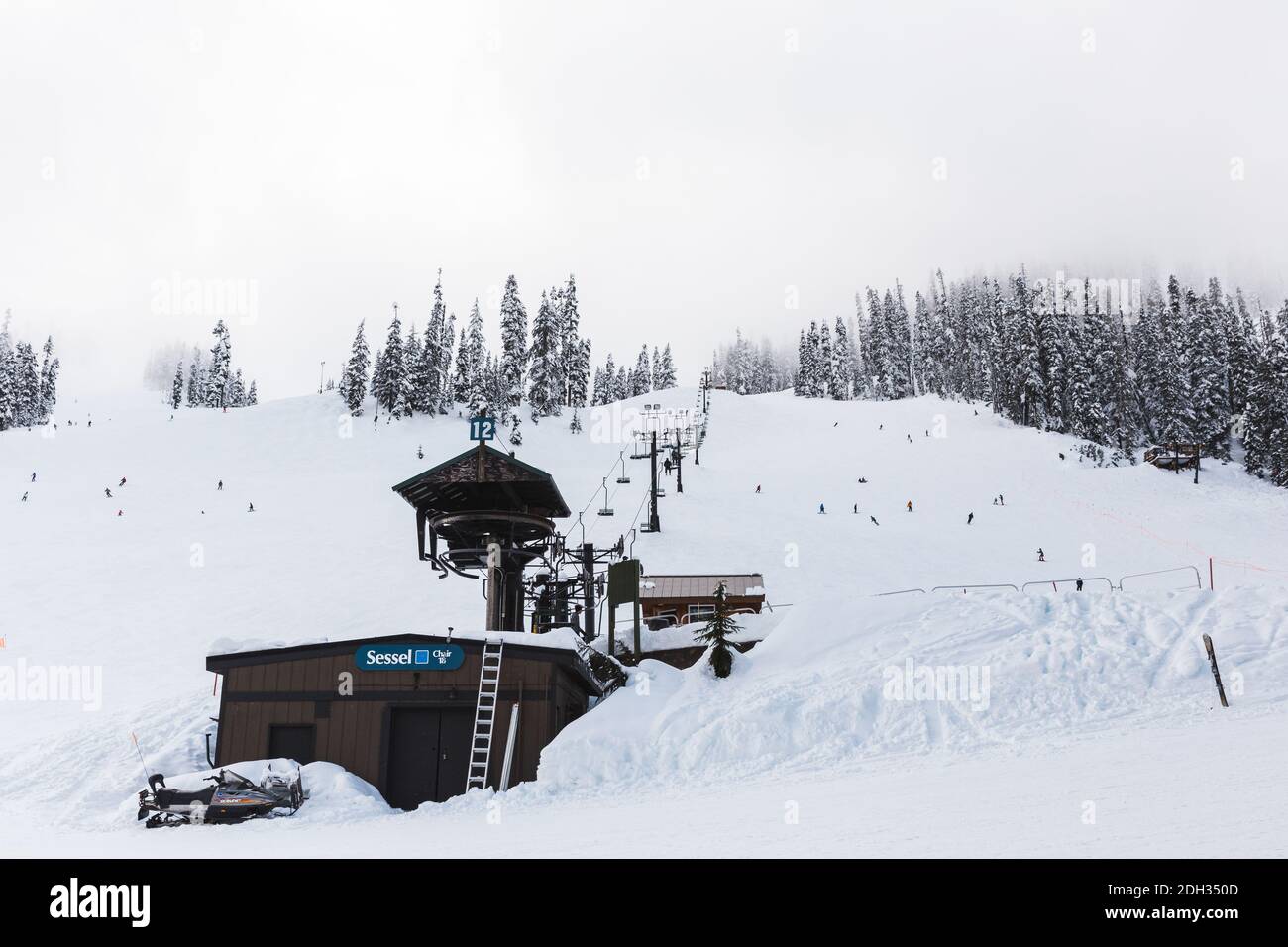 NORTH BEND, UNITED STATES - Jan 28, 2019: Alpental is a favorite ski ...