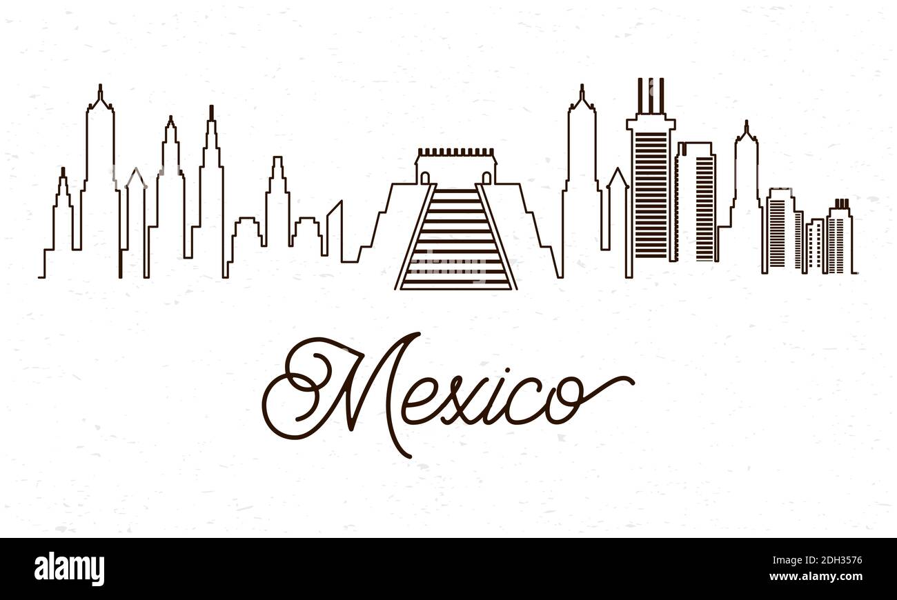 Mexico city street scene silhouette hi-res stock photography and images ...