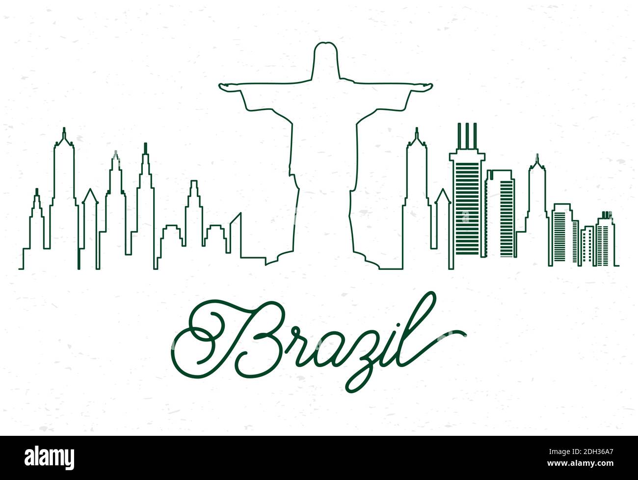 cityscape brazil skyline scene icon vector illustration design Stock ...