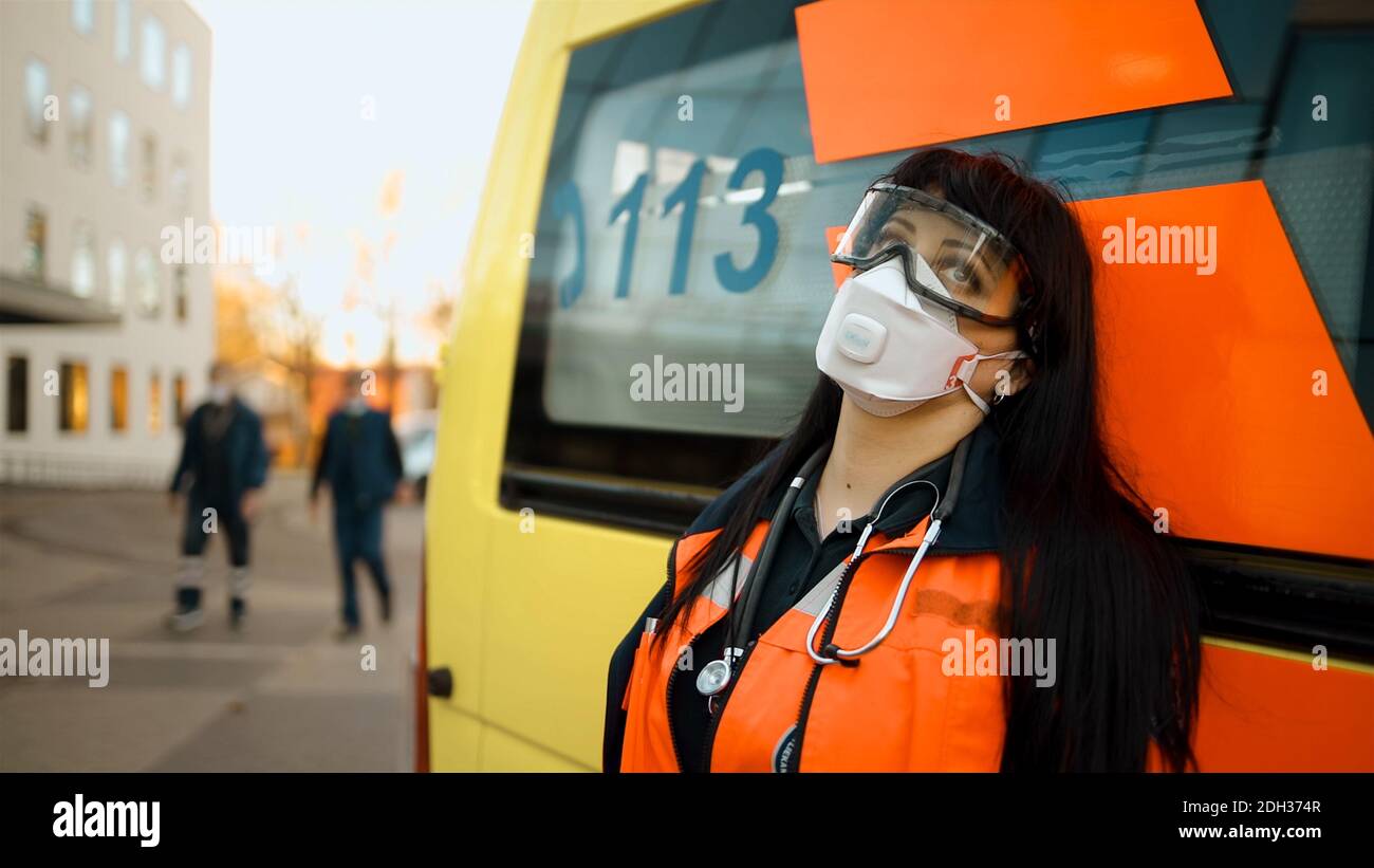 Tired paramedic in ambulance vehicle hi-res stock photography and ...