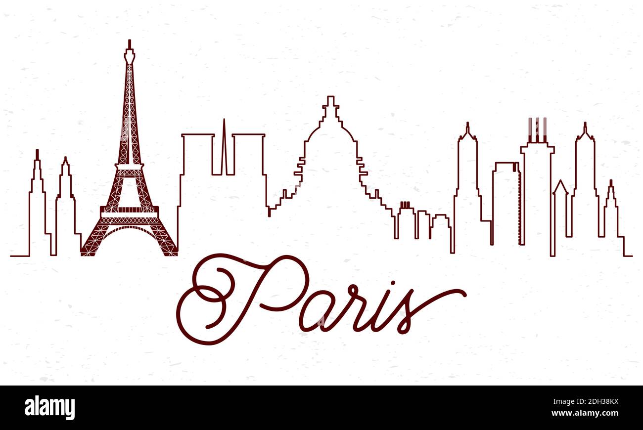 cityscape paris skyline scene icon vector illustration design Stock ...