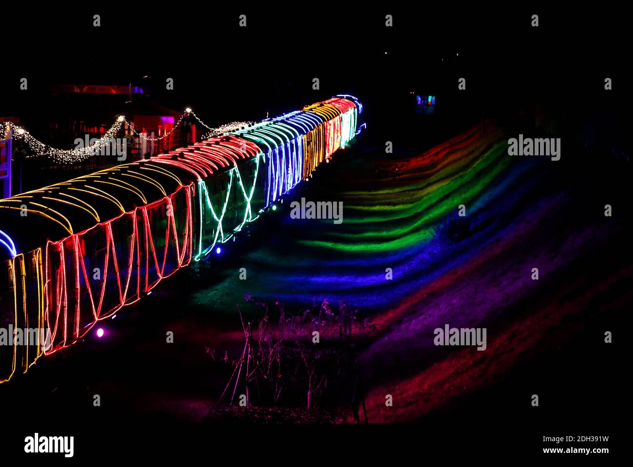 Illuminated steam locomotive hi-res stock photography and images - Alamy