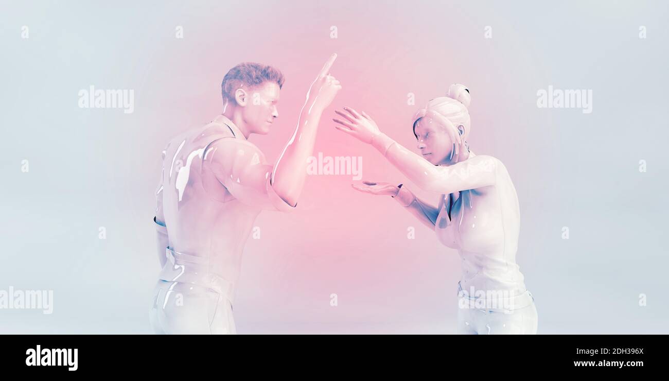 Man and Woman Arguing Stock Photo - Alamy