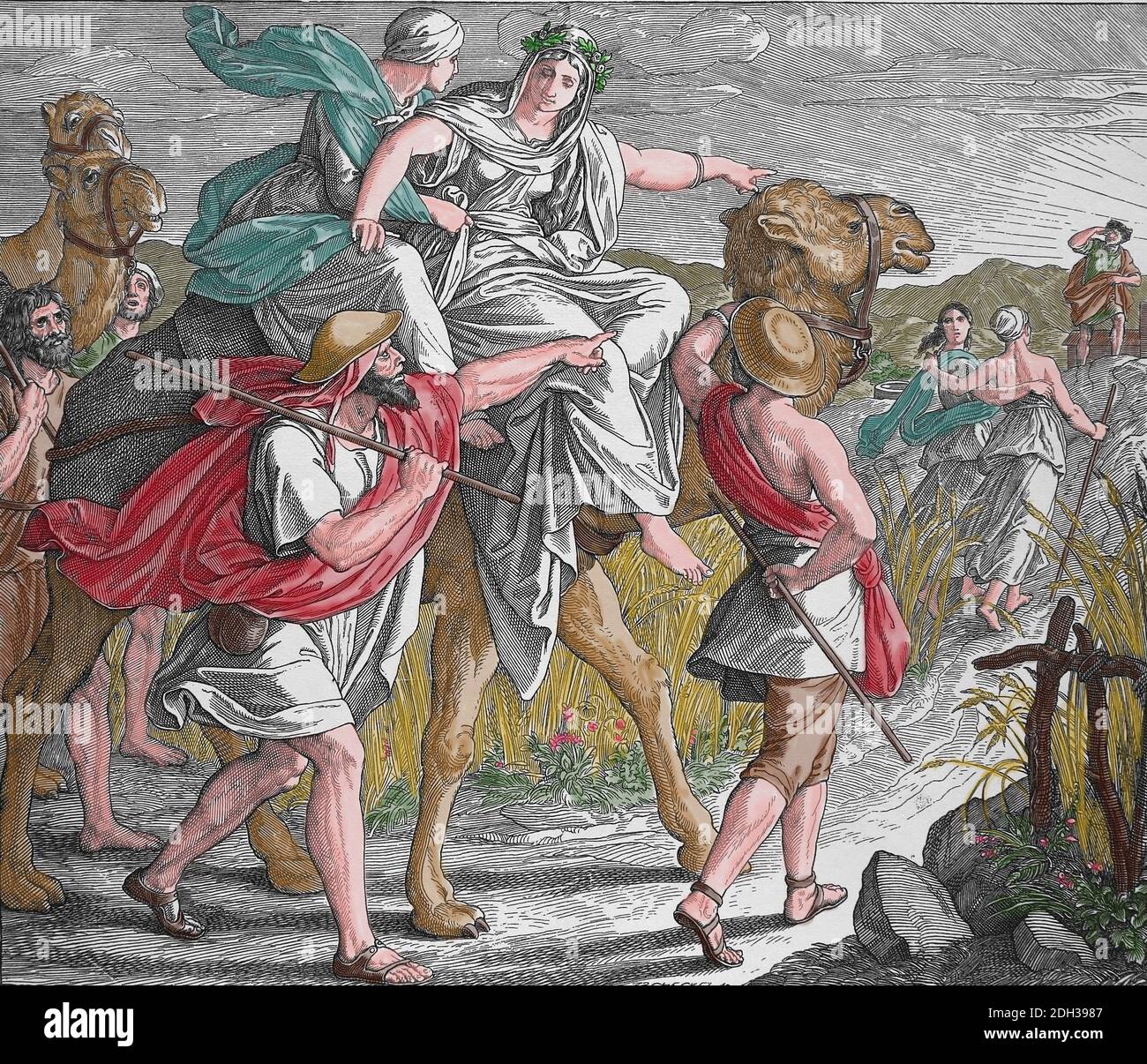 Old Testament. Genesis. Chapter 24. Rebekah see Isaac from Afar ...