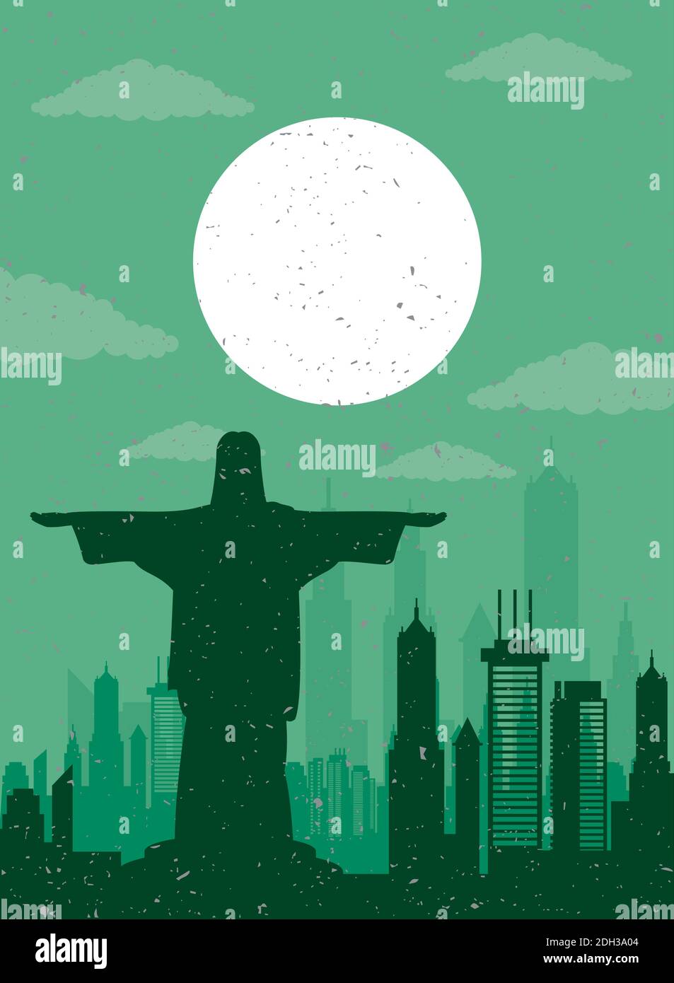 cityscape brazil skyline scene icon vector illustration design Stock ...