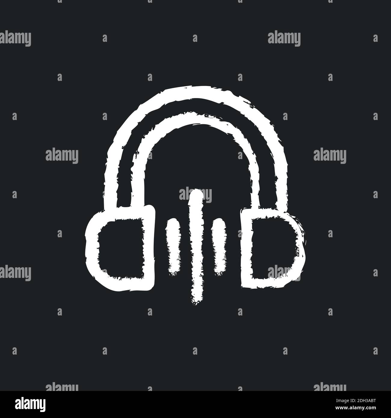 Volume chalk white icon on black background Stock Vector Image & Art ...