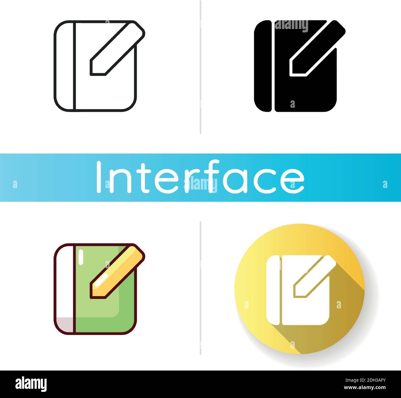 Notebook app icon Stock Vector Image & Art - Alamy