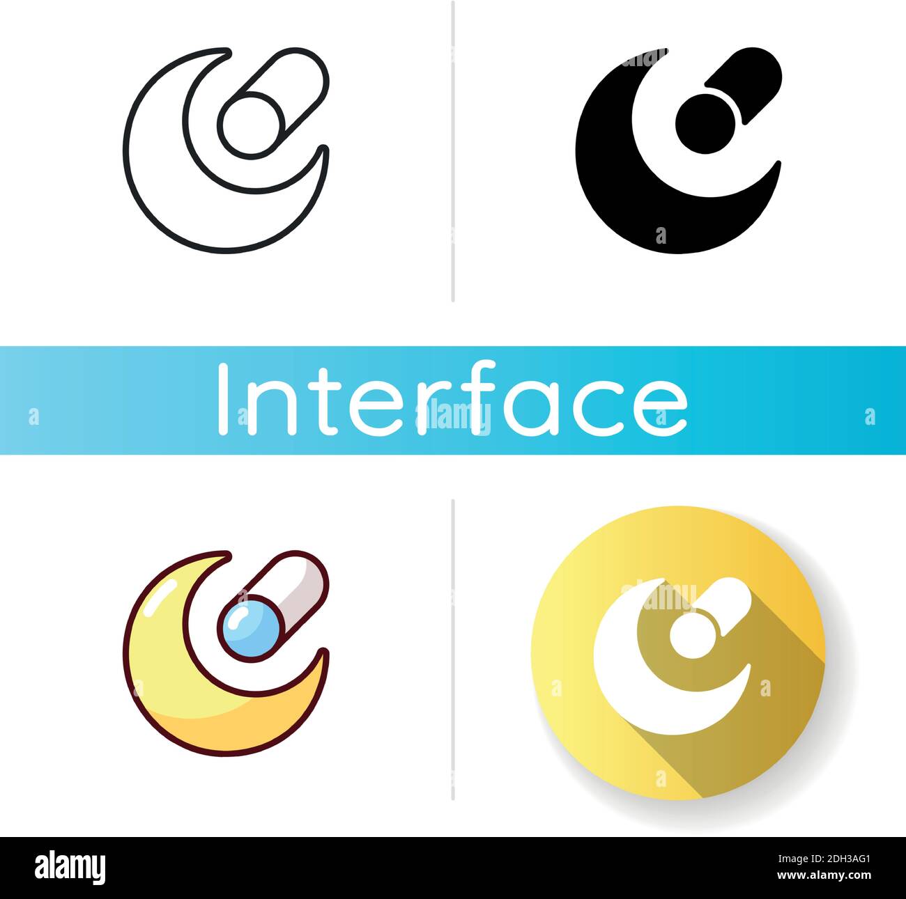 Night mode app icon Stock Vector Image & Art - Alamy