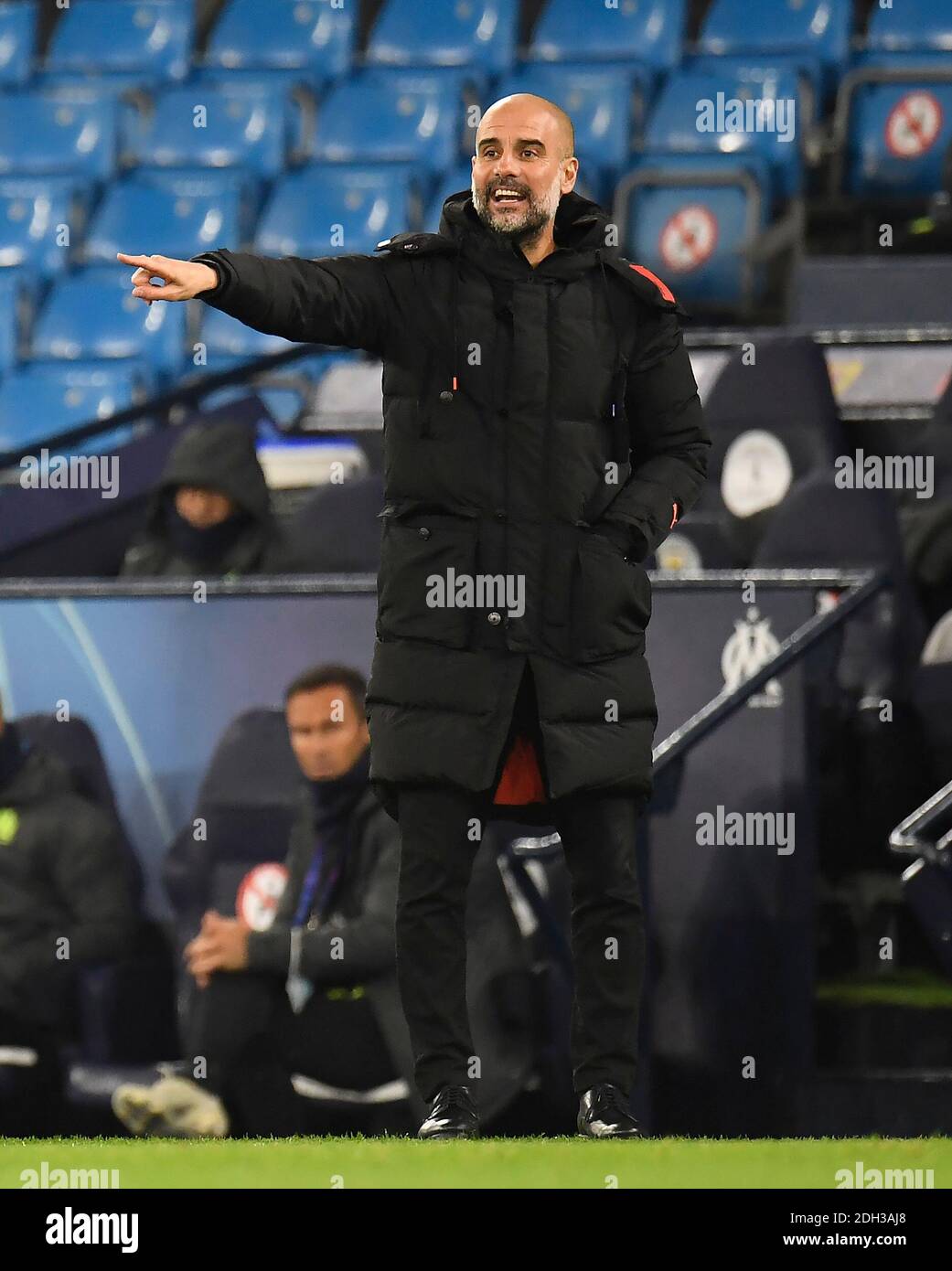 Manchester City manager Pep Guardiola on the touchline during the ...