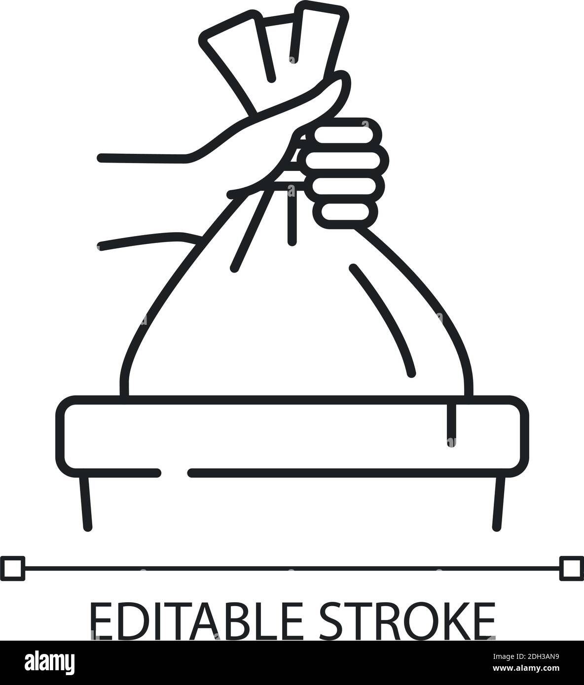 Taking out trash linear icon Stock Vector Image & Art - Alamy