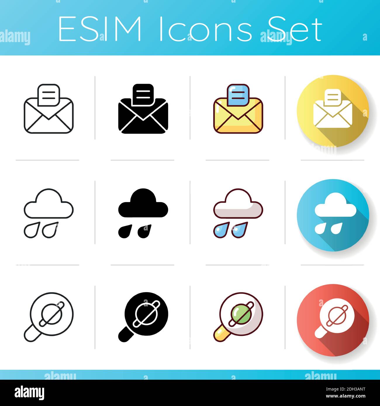 Mobile interface icons set Stock Vector Image & Art - Alamy