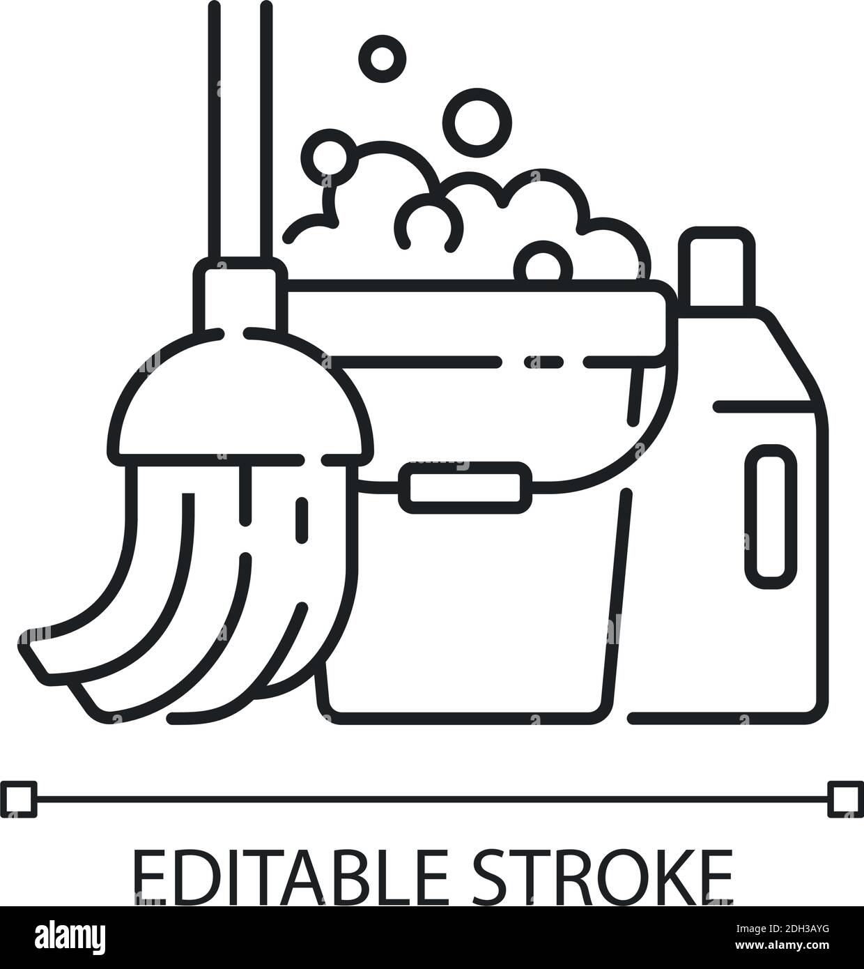 Floor mopping linear icon Stock Vector Image & Art - Alamy