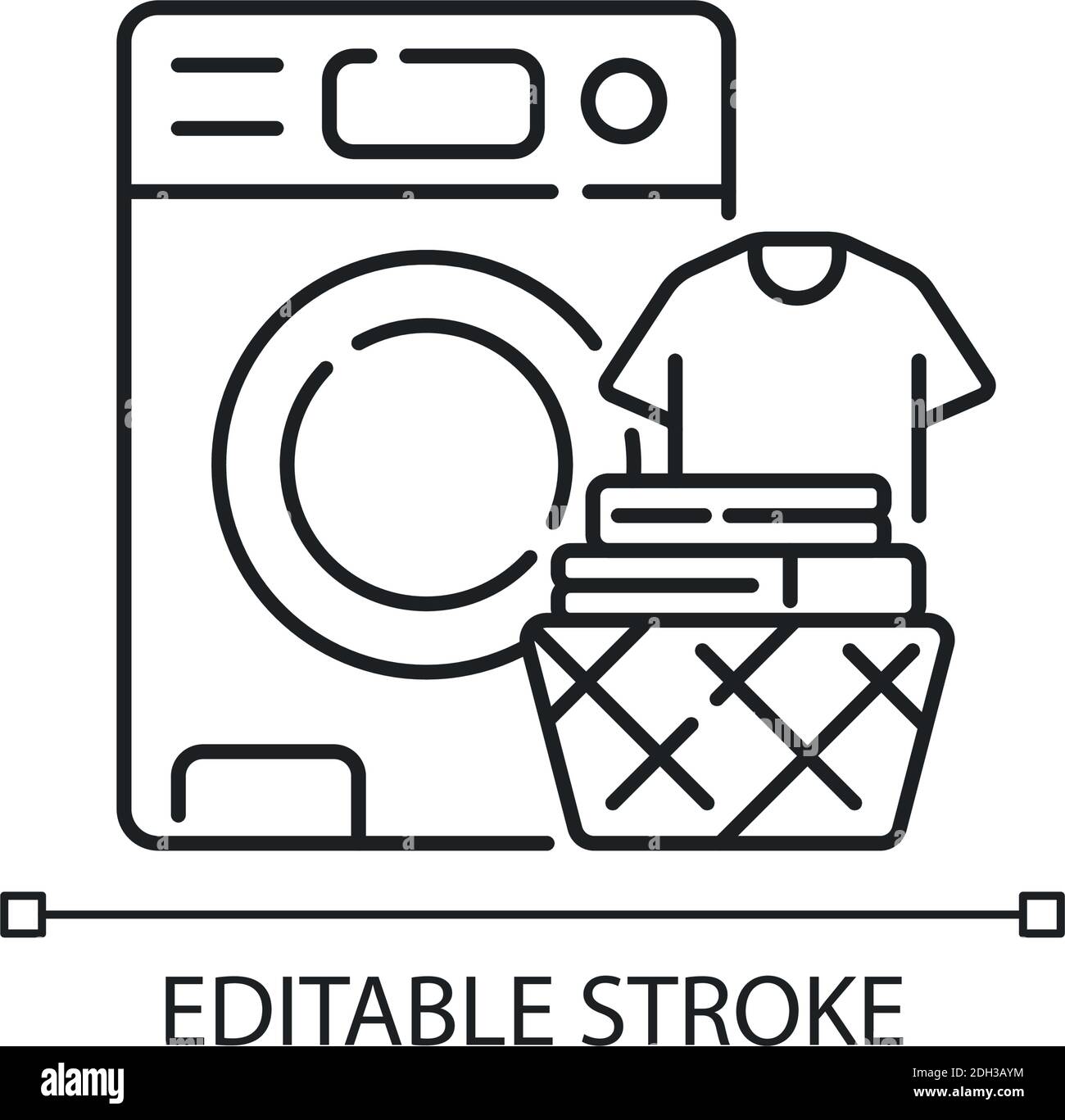 Doing laundry linear icon Stock Vector Image & Art - Alamy