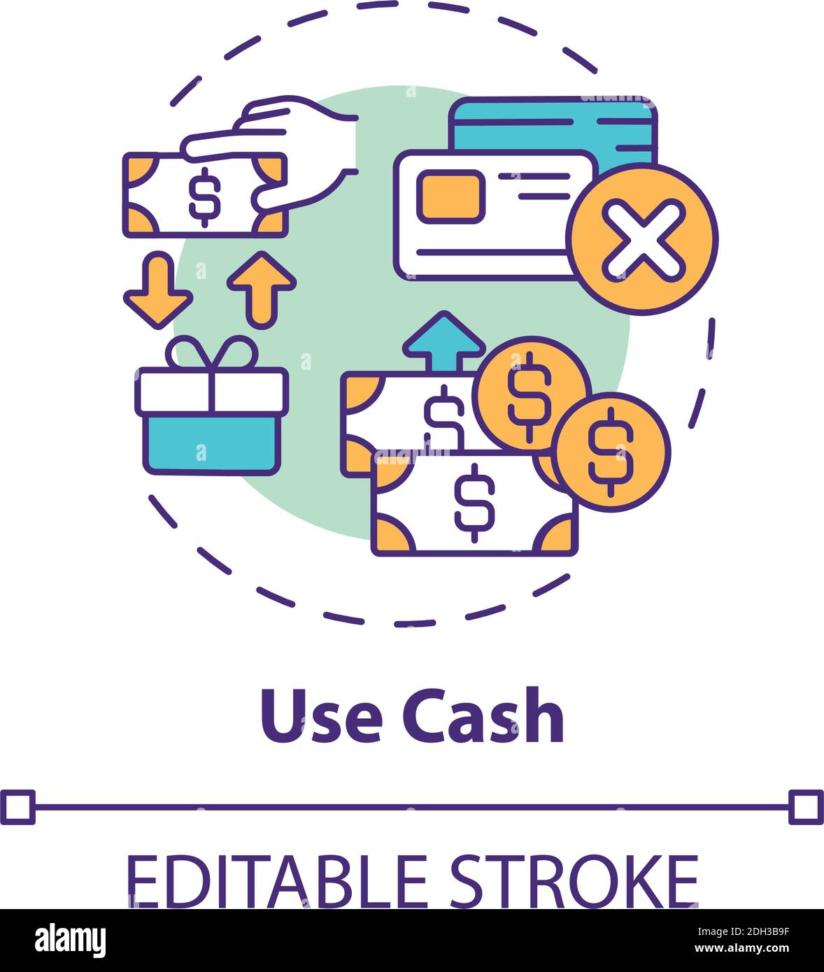 Using cash concept icon Stock Vector Image & Art - Alamy