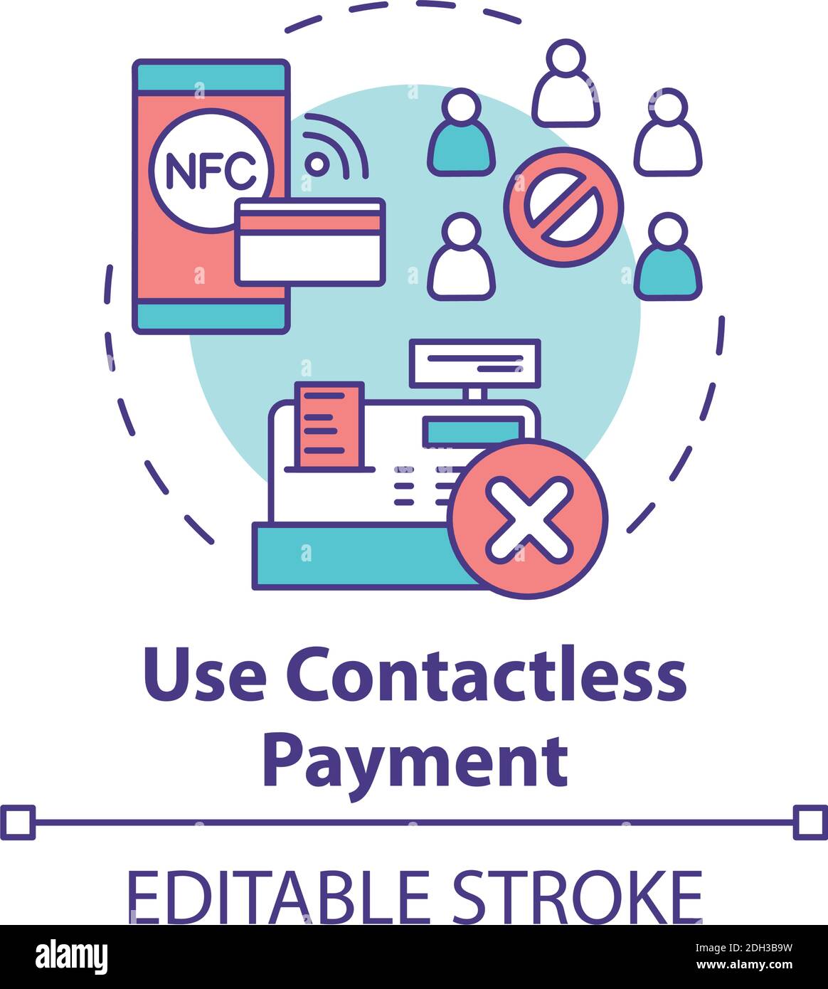 Using contactless payment concept icon Stock Vector Image & Art - Alamy