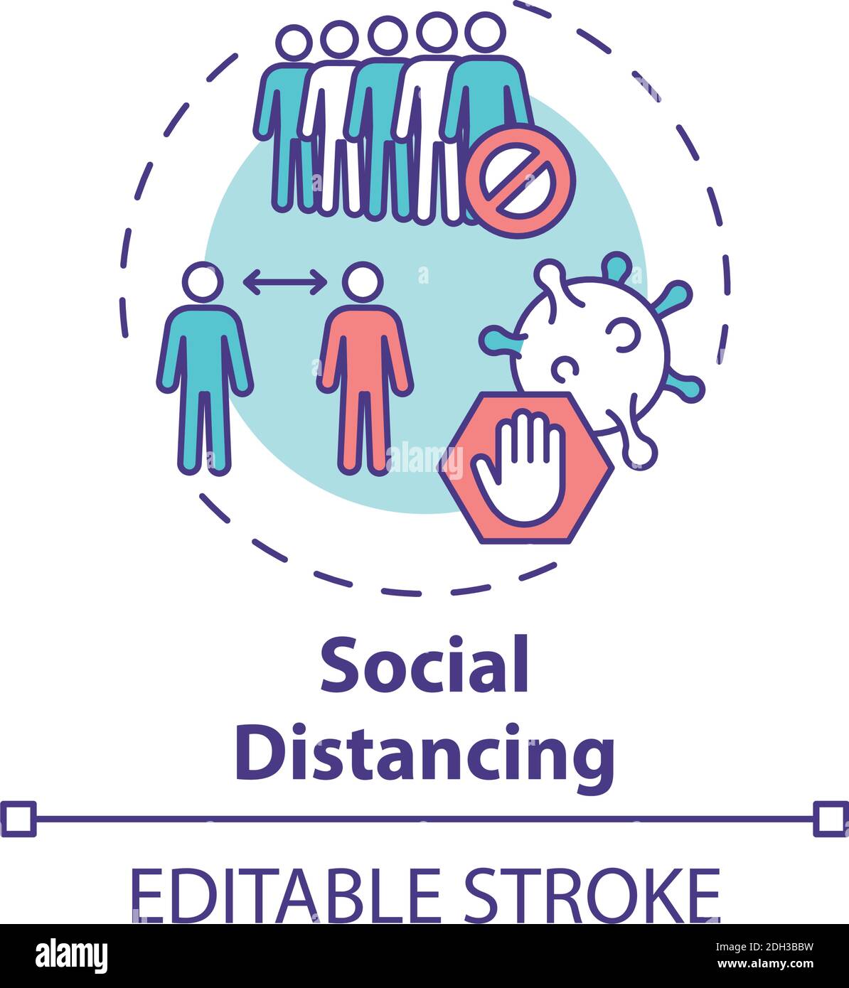 Physical distancing ecommerce Stock Vector Images - Alamy