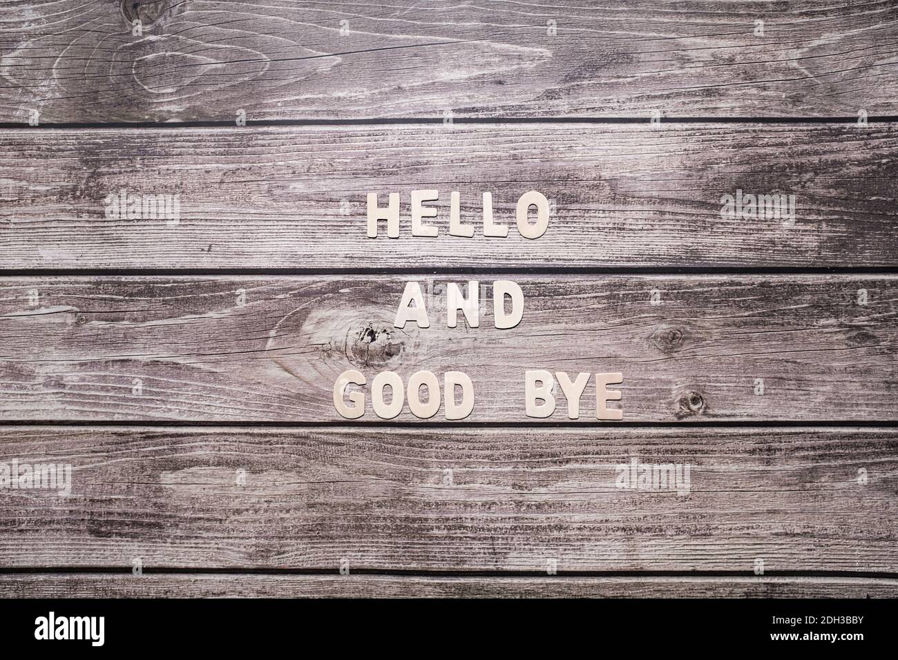 Hello with wooden letters hi-res stock photography and images - Alamy