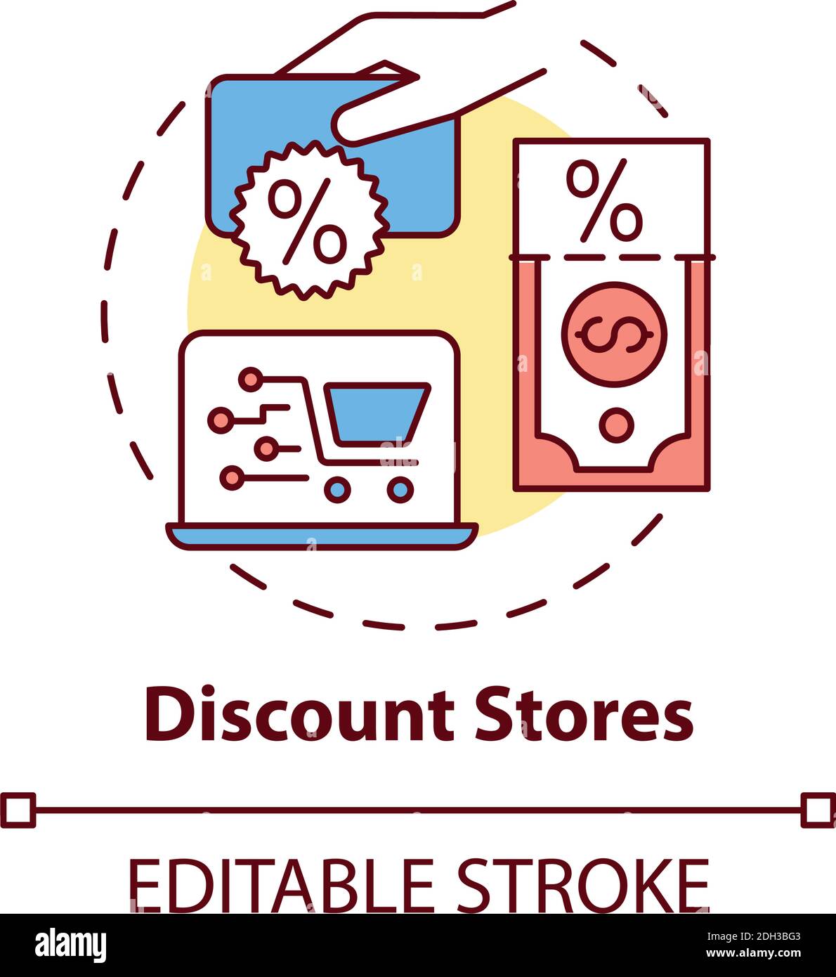 Discount stores concept icon Stock Vector Image & Art - Alamy