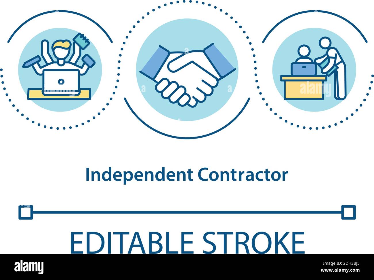 Independent contractor concept icon Stock Vector Image & Art - Alamy