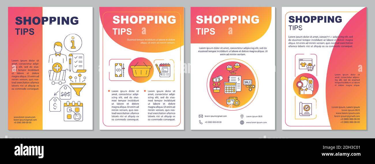 Shopping tips brochure template Stock Vector Image & Art - Alamy