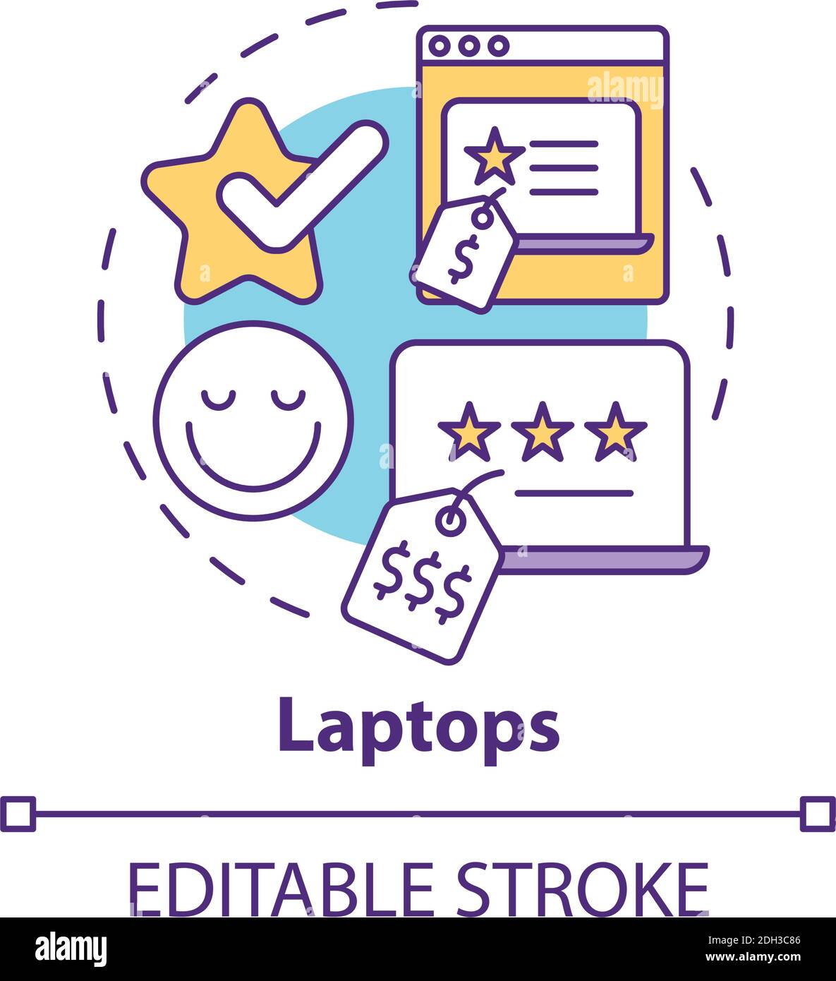 Laptops concept icon Stock Vector Image & Art - Alamy